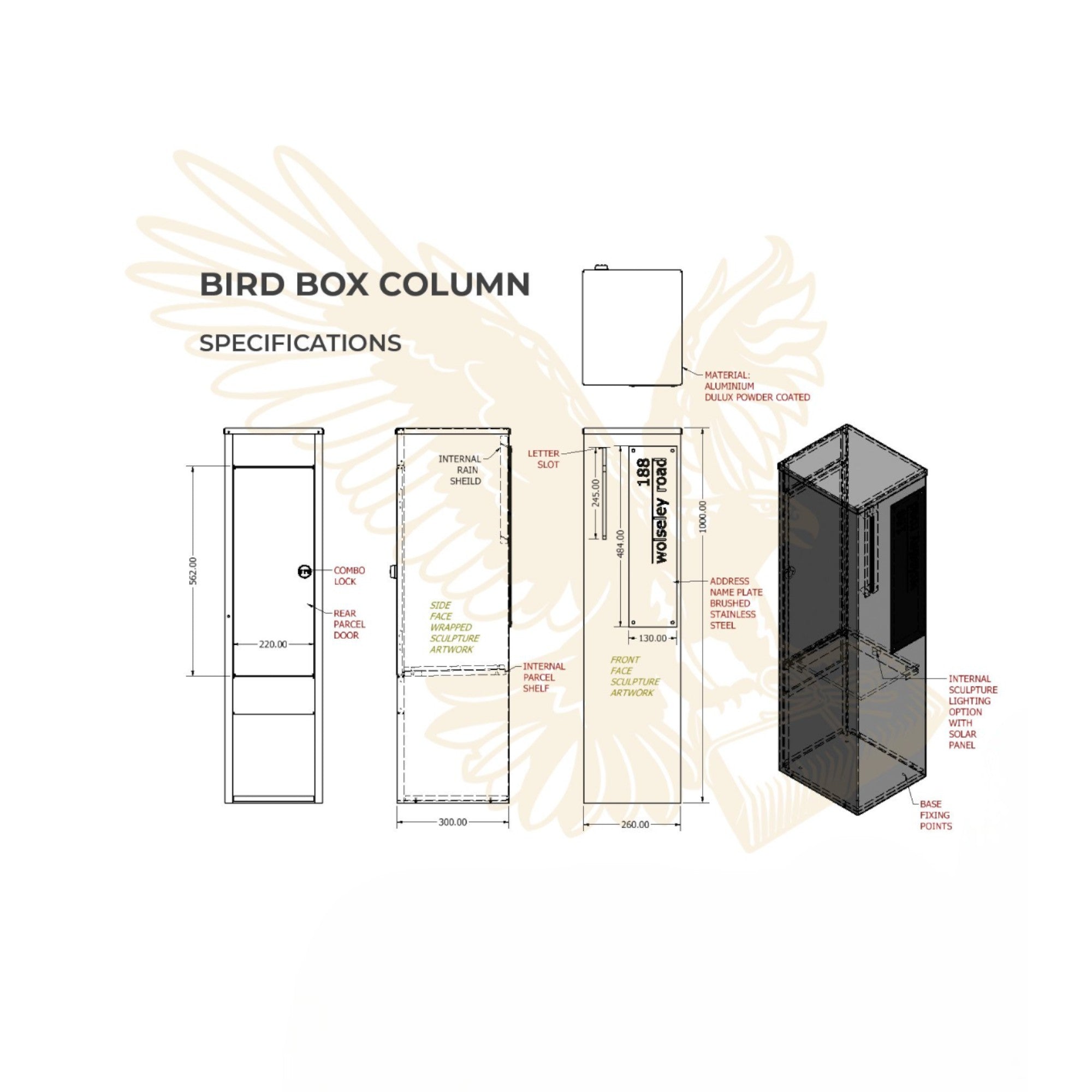 Grapevine Design Letterbox - Outdoor Art, Secure, Parcel-Friendly